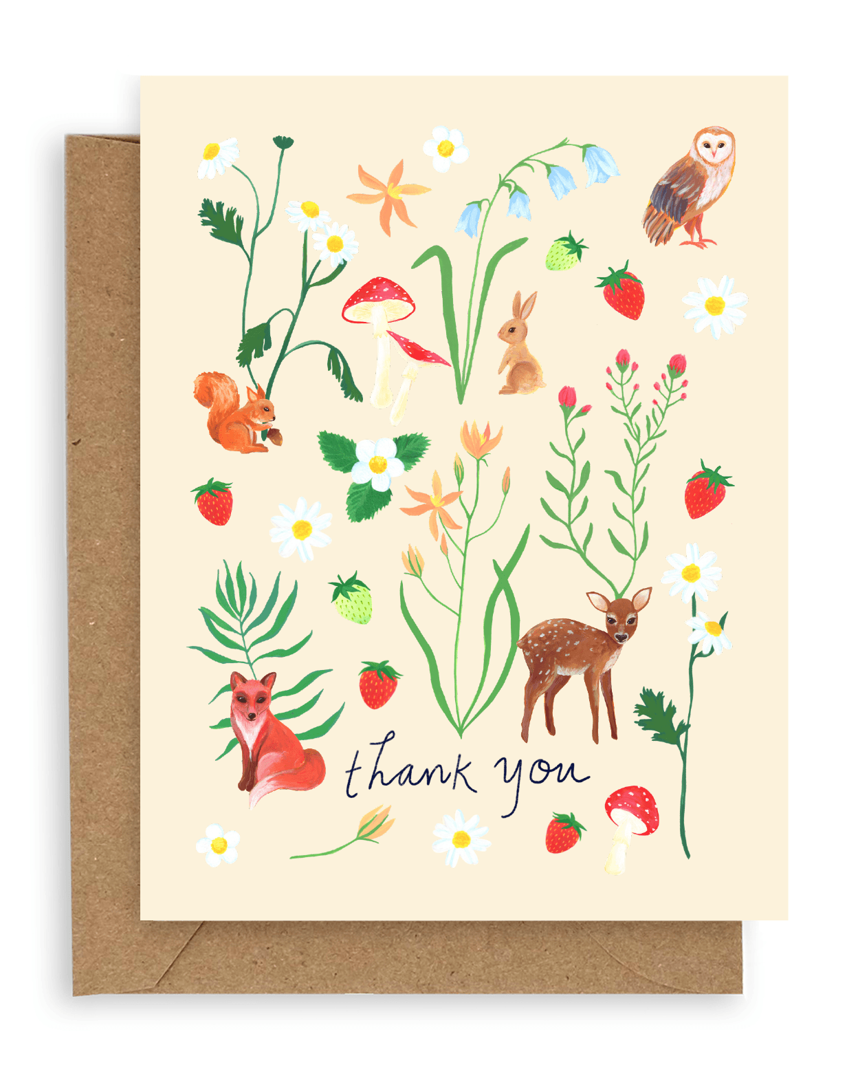 Flora Fauna Thank You Card – Adelfi