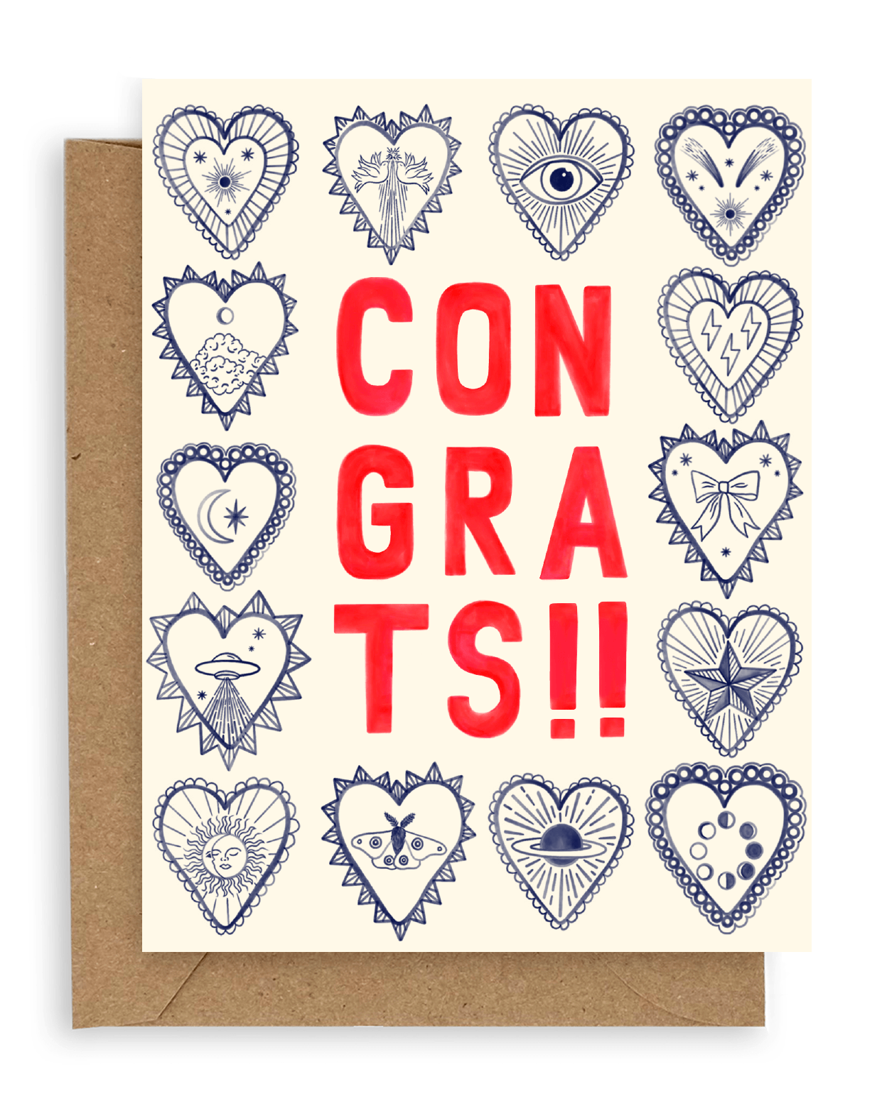 Heart Charms Congrats Card – Adelfi